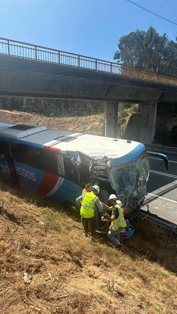 IP3: acidente entre autocarro da Rede Expressos, ligeiro e ambulância provocou um morto e 31 ...