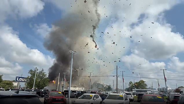 Dramatic video captures building exploding