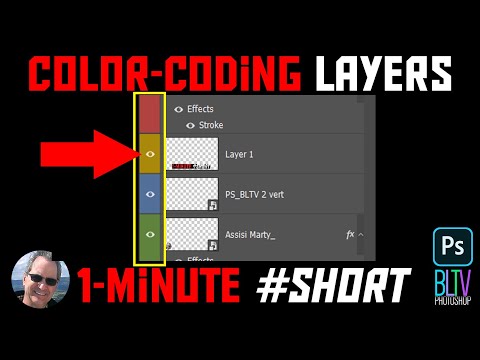 1-minute Photoshop quick tip #Short: Color-coding layers!