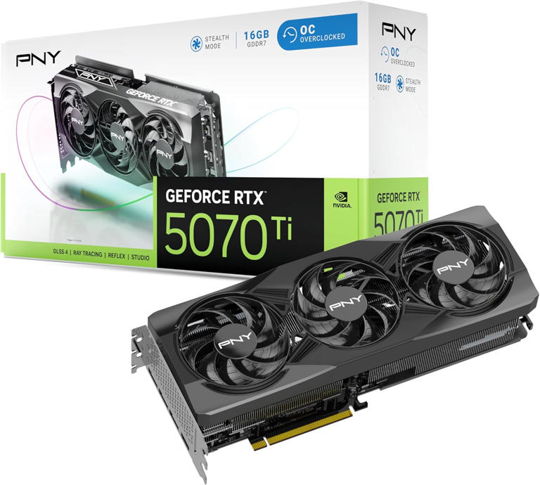 RTX 5070 Ti finally hits MSRP in the U.S. — stealthy PNY model now available for $750 on Amazon
