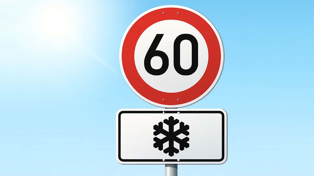 Schneeflocke-Tempolimit gilt auch bei Sonnenschein: Teurer Irrtum