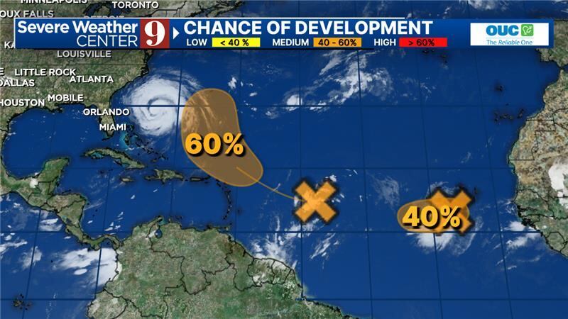 Atlantic disturbances bubble with potential cyclone formations