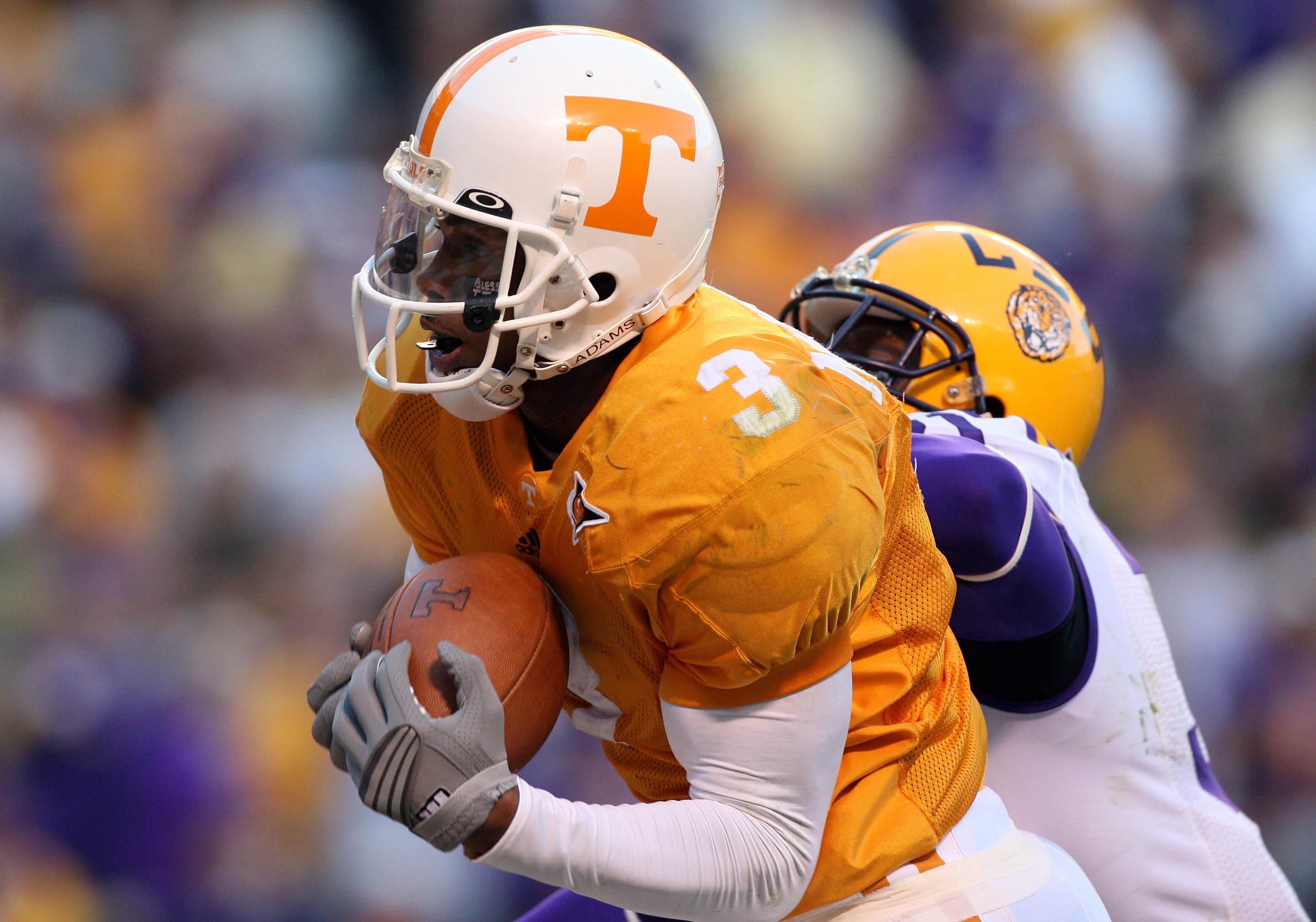 Tennessee football receiving yard leaders each season since 2000