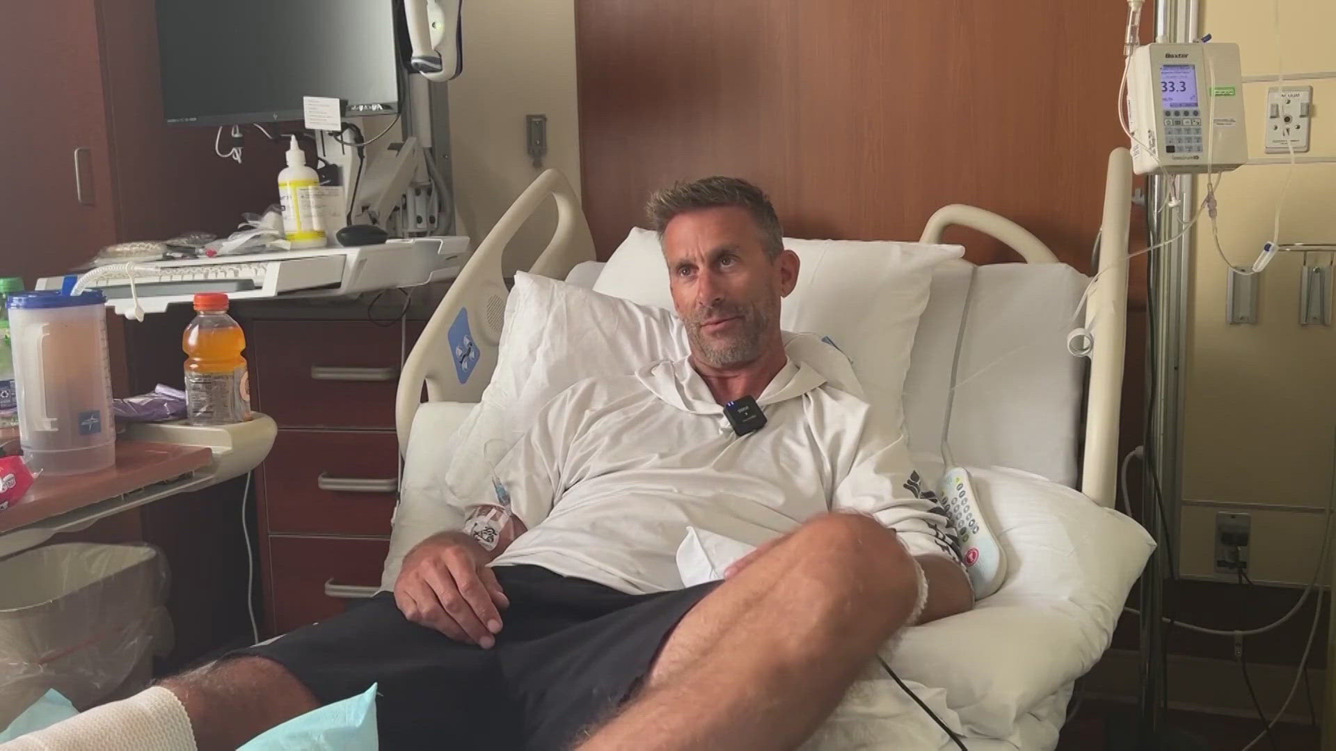 'It happens sometimes': Florida man recovering from shark bite