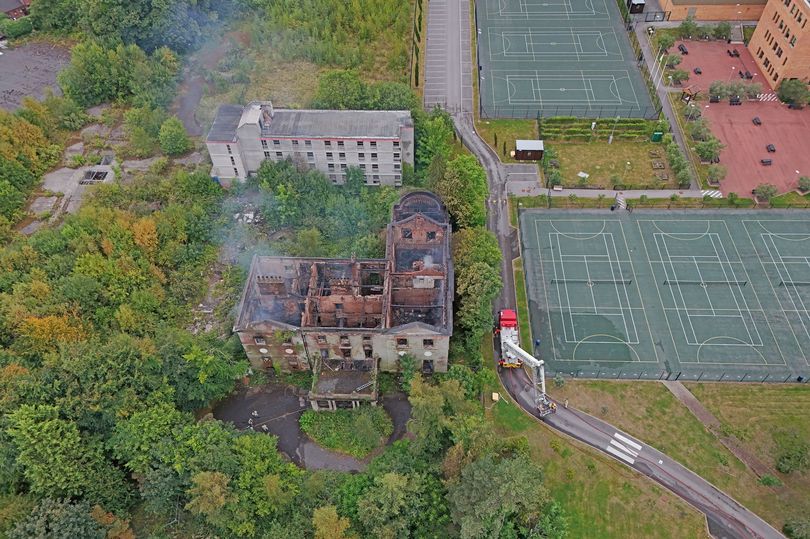 Drone photos show devastating aftermath of fire at Woolton Hall