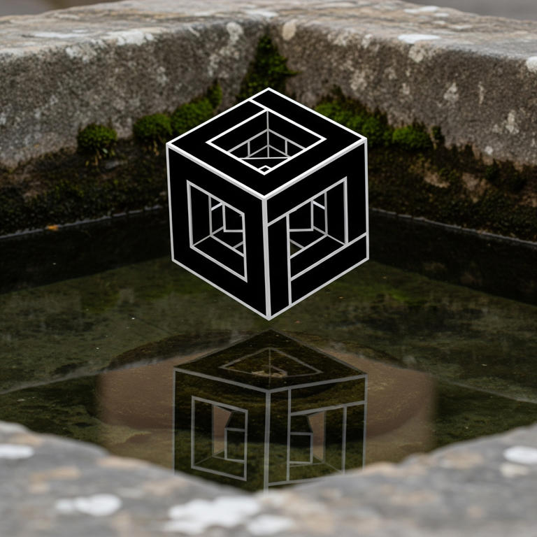 Optical illusion: The mysterious case of the floating cube. Can you ...