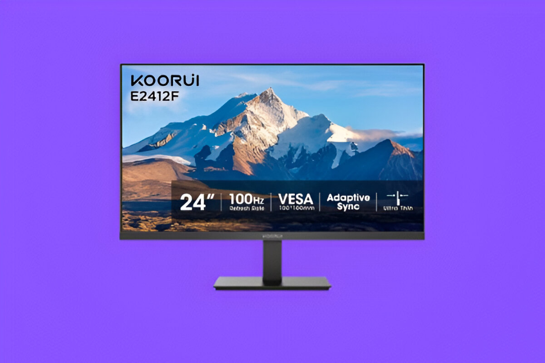 KOORUI 24″ FHD Monitor – 100Hz, Freesync, Slim Bezel – $89.99 (Save $61)