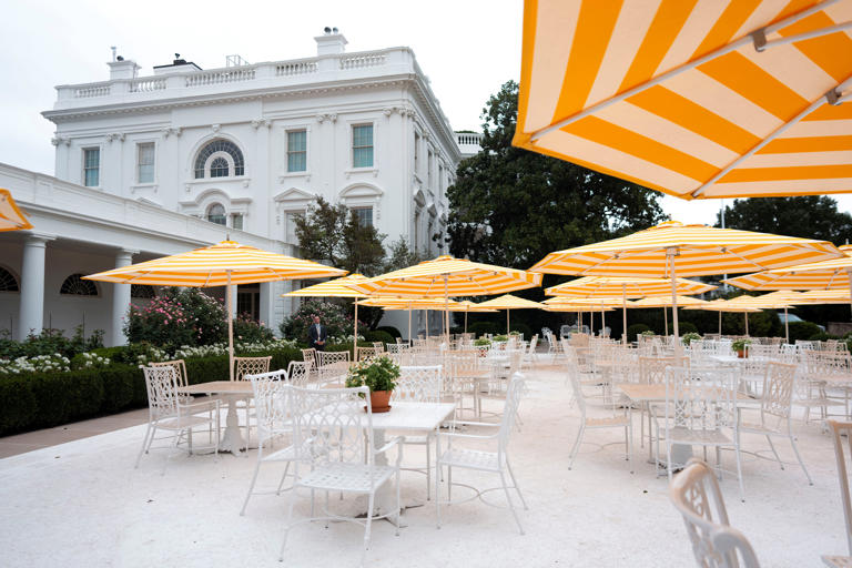 Trump welcomes guests to ‘Rose Garden club’ after revamp to make iconic ...