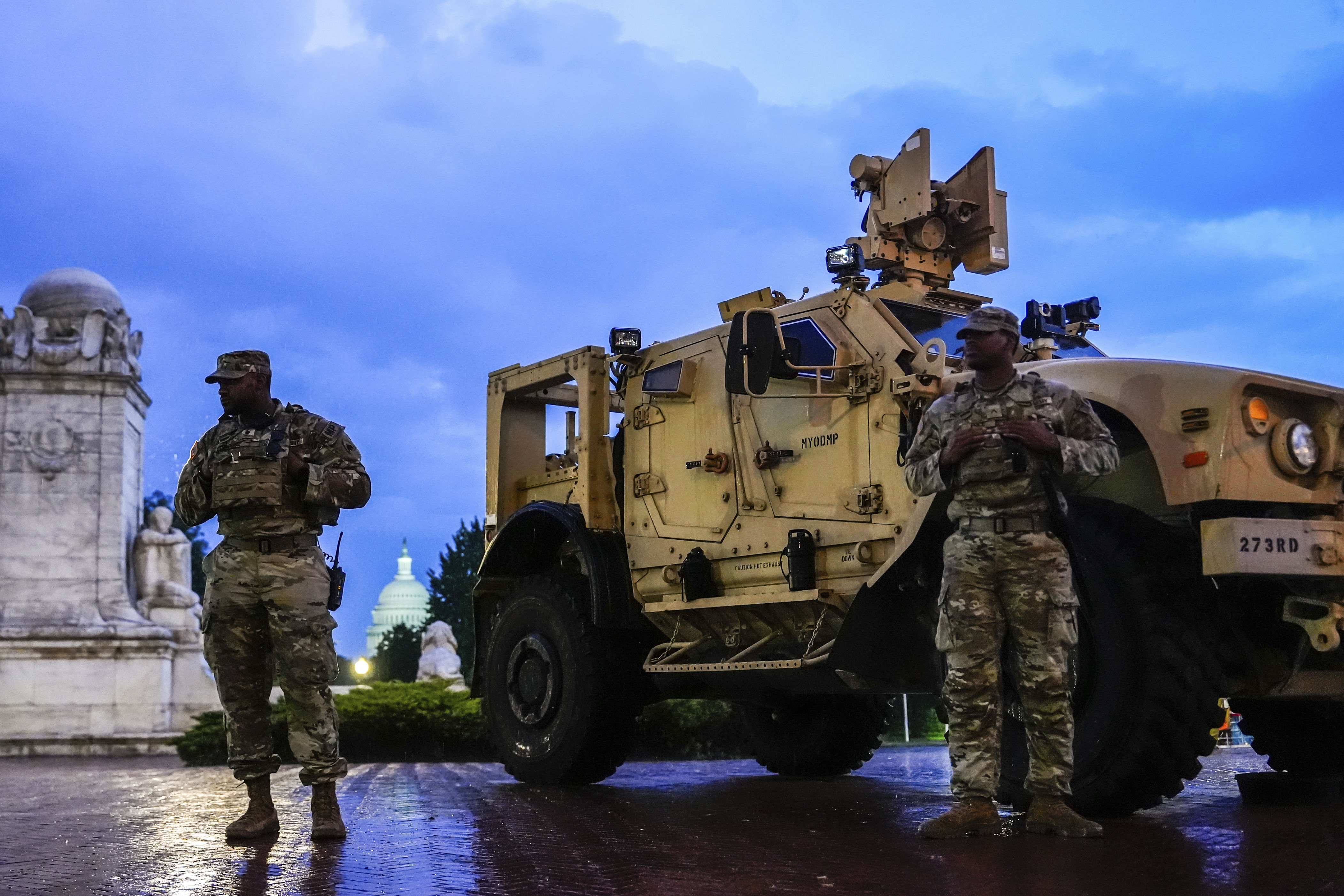 Armored National Guard vehicle collides with SUV on Capitol Hill