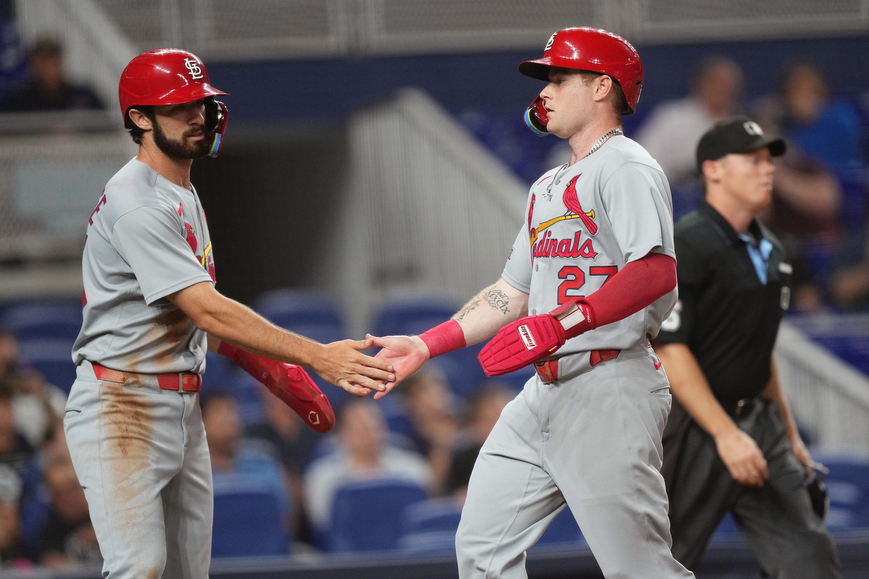 Saggese and Herrera key the Cardinals to a 7-4 win over the Marlins