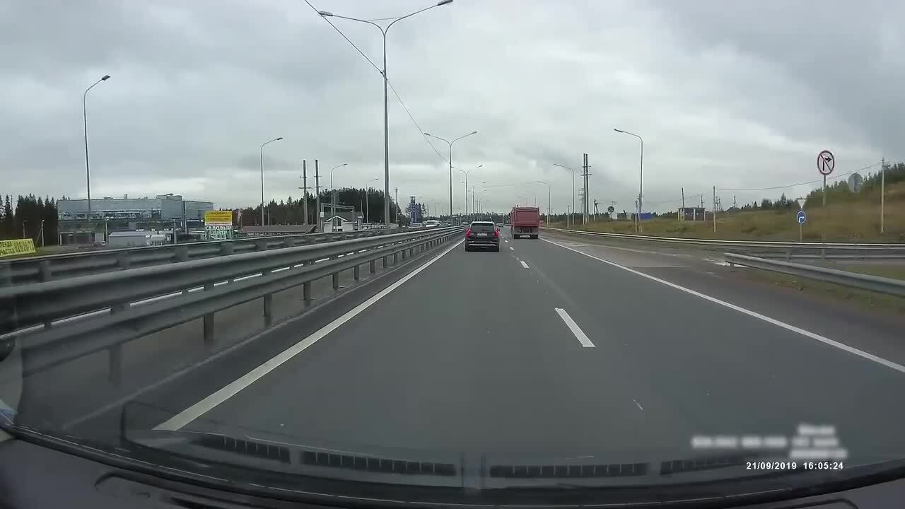 Truck Tumbles into Opposite Lane