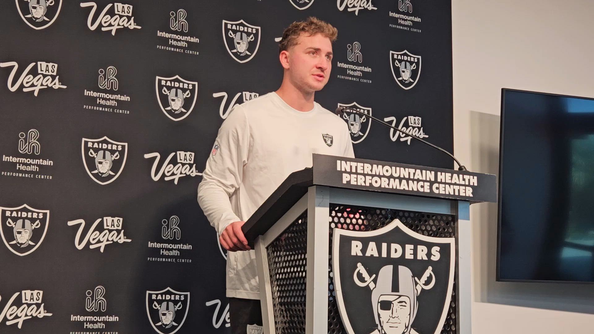 Las Vegas Raiders QB Cam Miller on Speed of the Game, Being a Tough QB ...