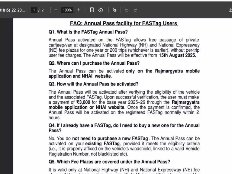 FASTag Annual Pass Update: 200 highway trips for just INR 3,000: Everything you want to know ...