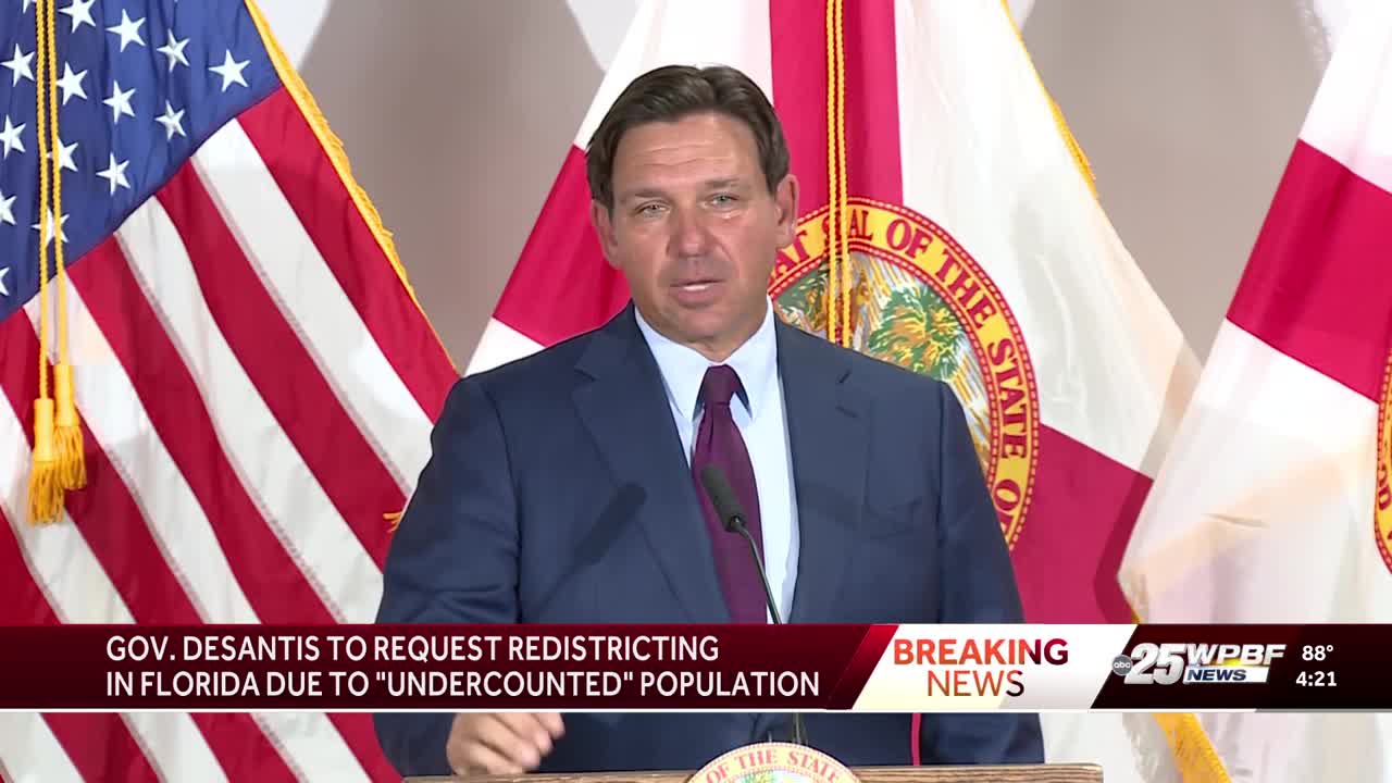 DeSantis discusses possible congressional redistricting