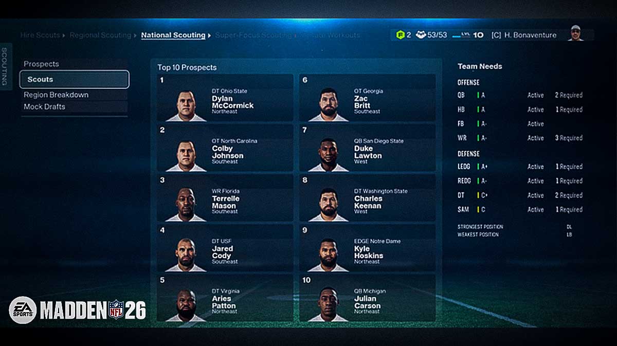 Madden 26 How to Draft & Scout in Franchise Mode