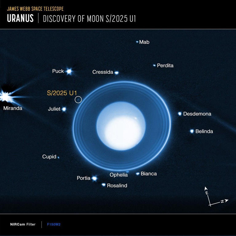 New 'tiny' moon found orbiting Uranus, bringing satellite family to 29