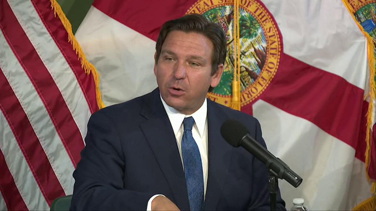 Gov. Ron DeSantis holding press conference in Miami