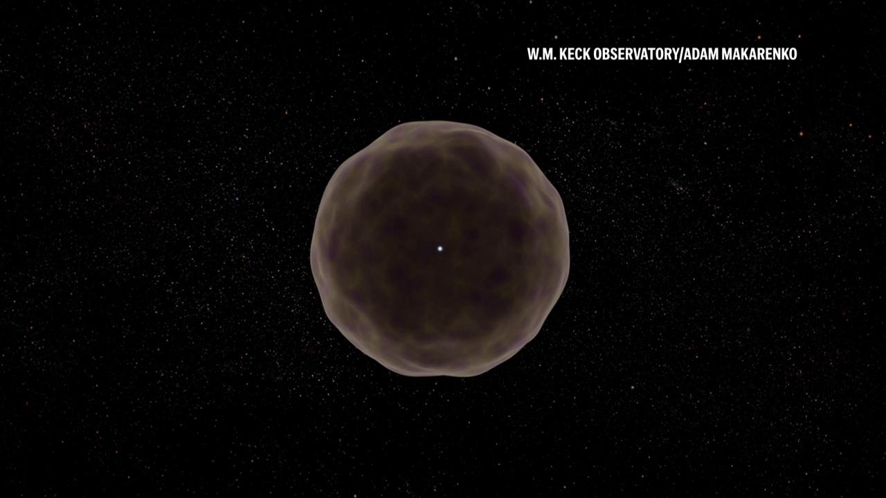 A supernova explosion reveals a dying star's insides