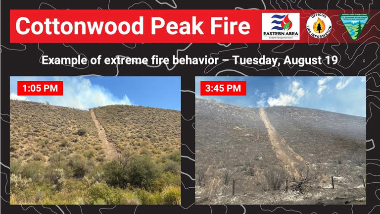 More crews sent to fight Cottonwood Peak Fire, now over 92,000 acres in ...