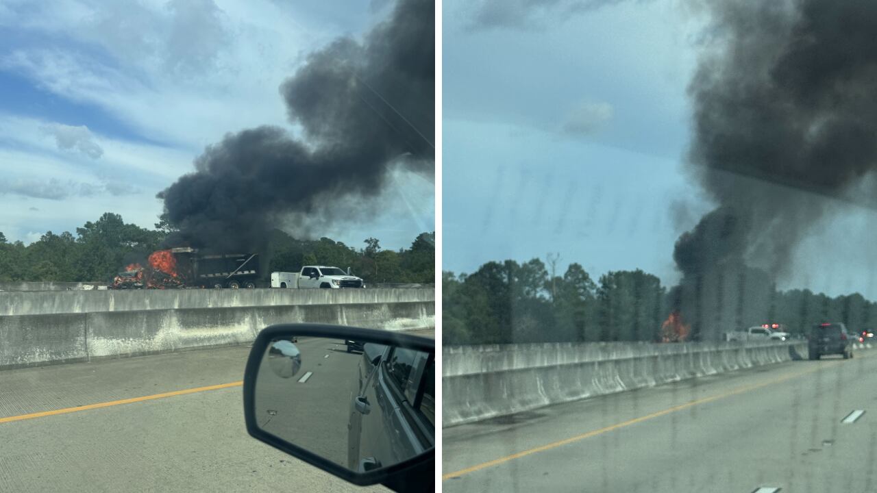 Coroner’s office IDs 2 killed in fiery Highway 22 crash involving dump truck