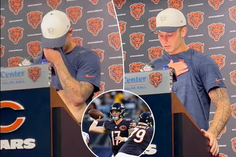 Bears’ Tyson Bagent gets emotional in touching scene after $10 million ...