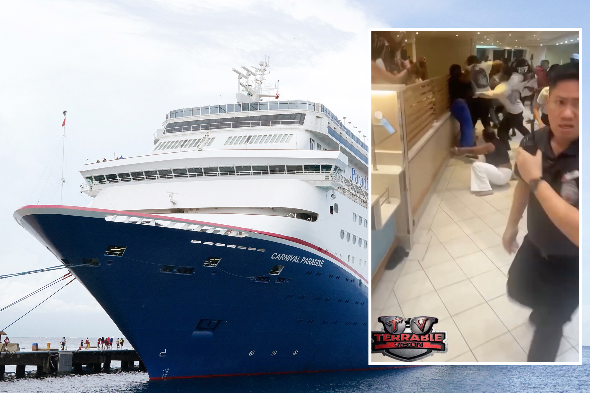 Wild footage captures massive Carnival Cruise ship brawl that erupted ...