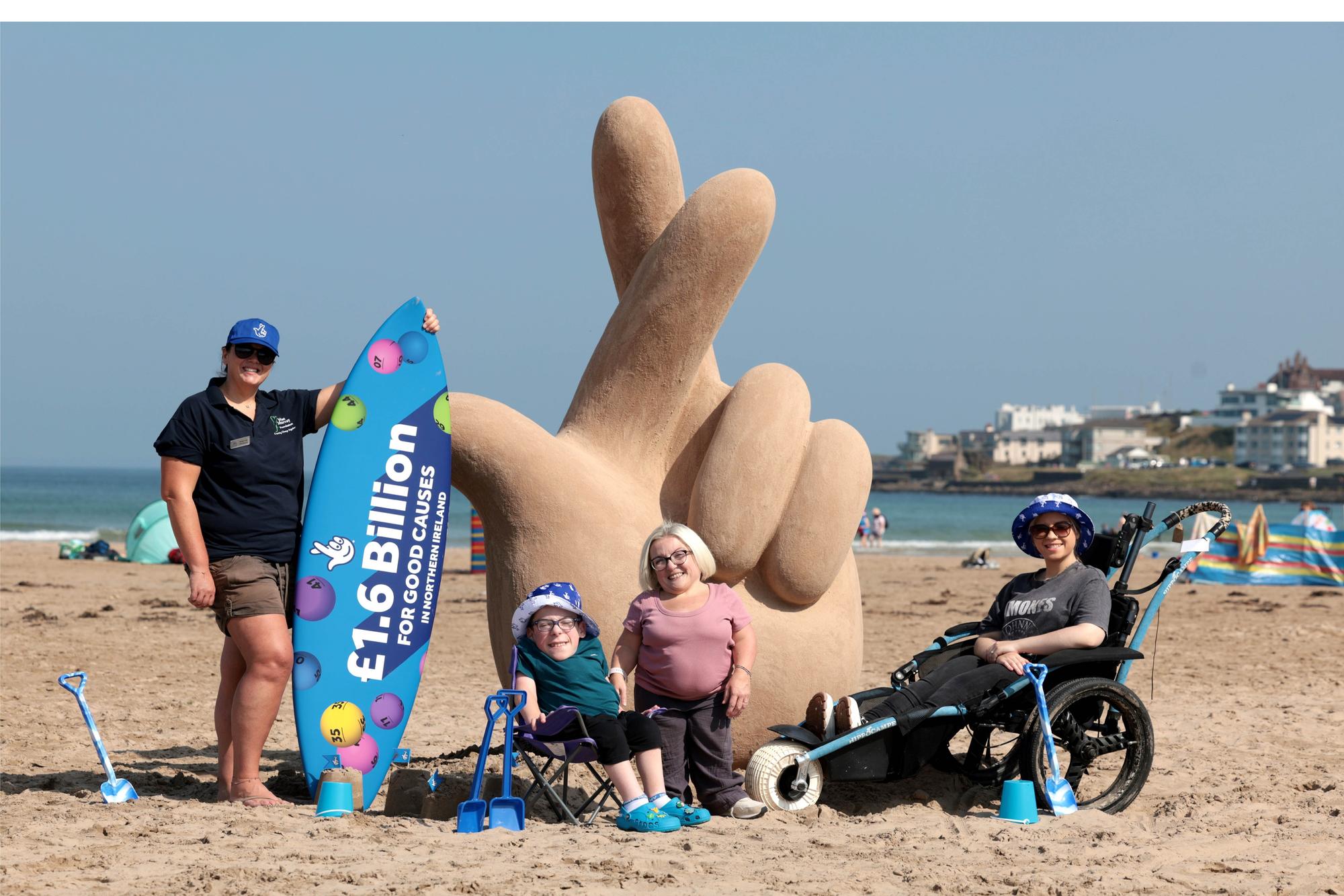 Did you see the giant 'fingers crossed' sand sculpture on Portstewart ...
