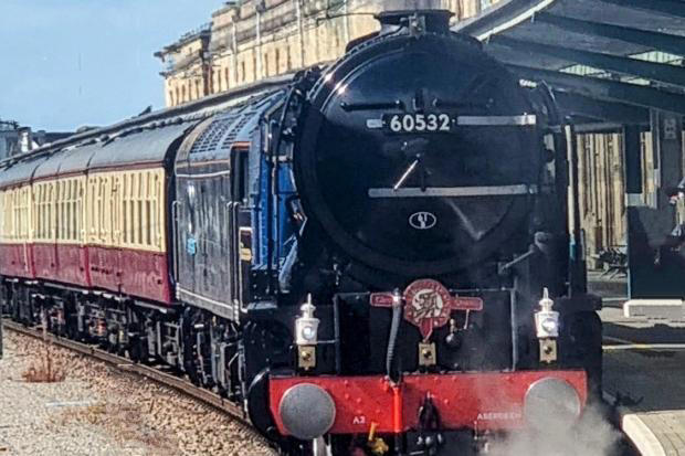 60532 ‘Blue Peter’ steam locomotive pictured in Cumbria on rail tour