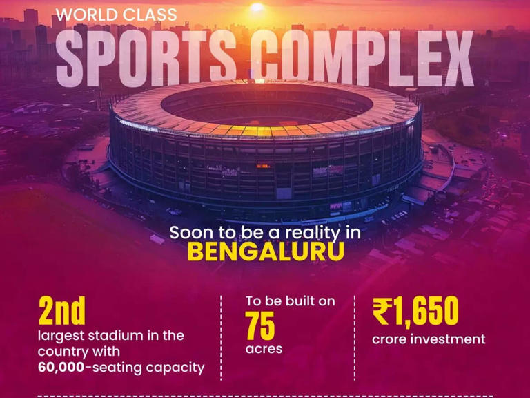 Bengaluru's 2nd cricket stadium to be India’s 2nd-largest with 60k ...