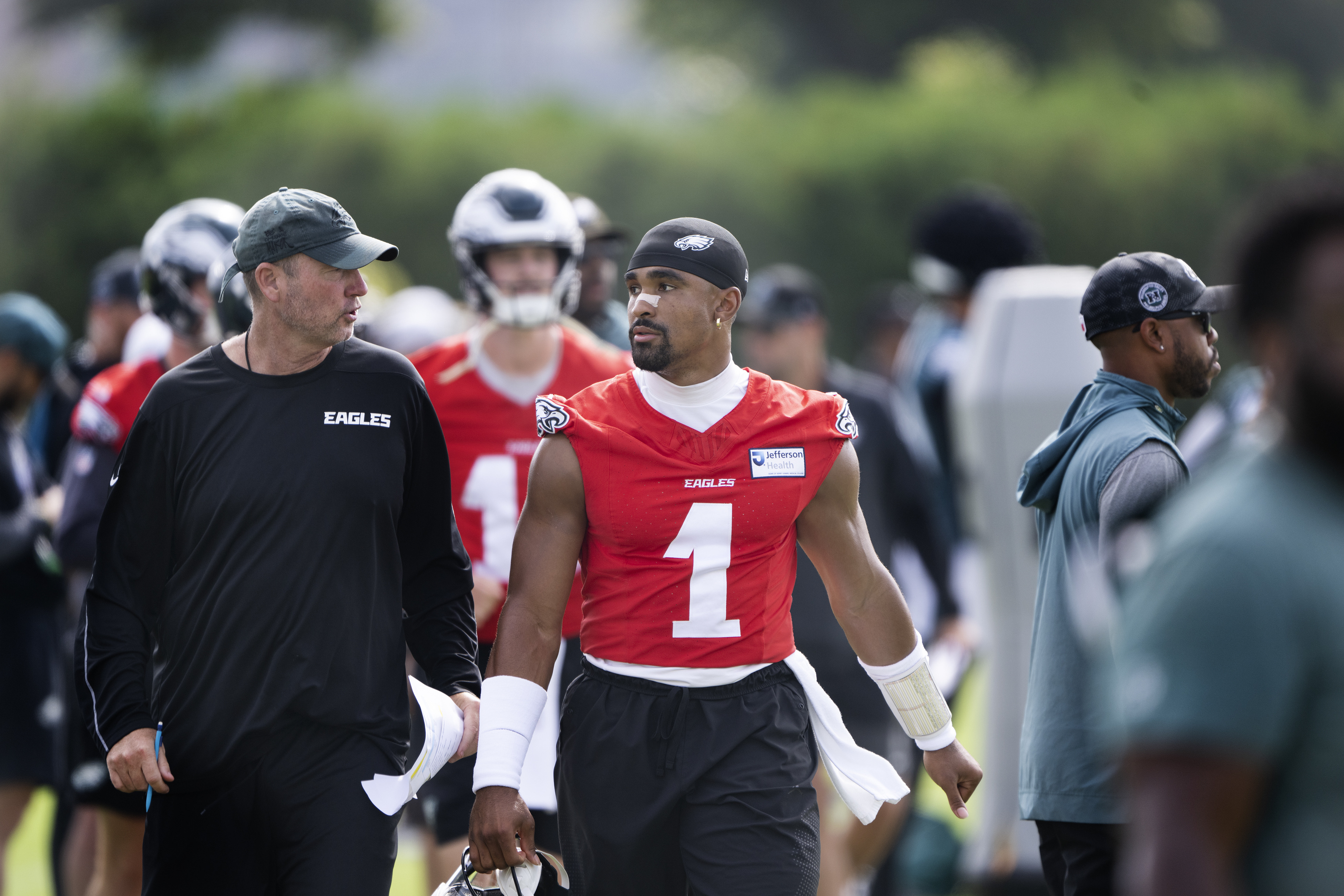 Jalen Hurts says offense is ‘building’ as a training camp with moving ...