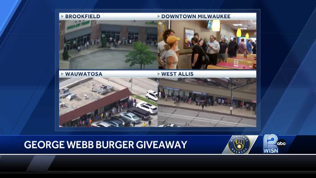 Wisconsinites enjoy free George Webb burgers thanks to Brewers win streak