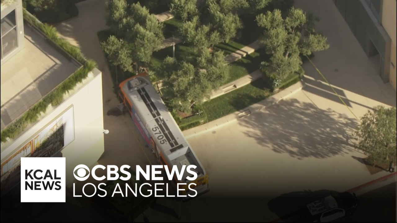 LA Metro bus crashes into patio near Walt Disney Concert Hall