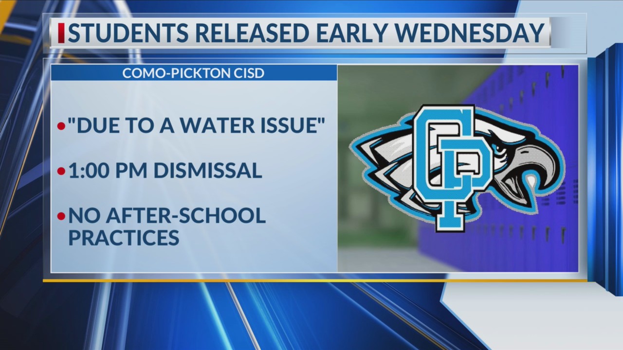 Water issue leads to early dismissal at Como-Pickton CISD