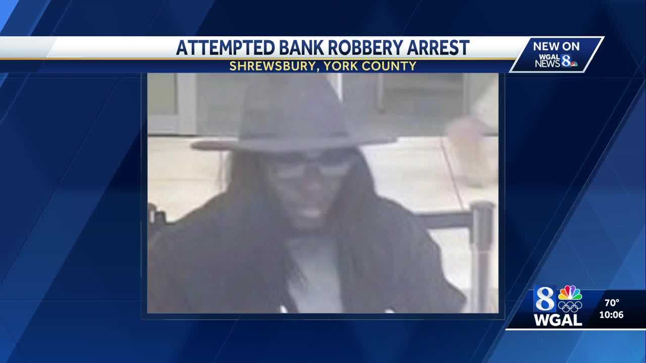Man dressed as woman arrested after attempting to rob bank in York County