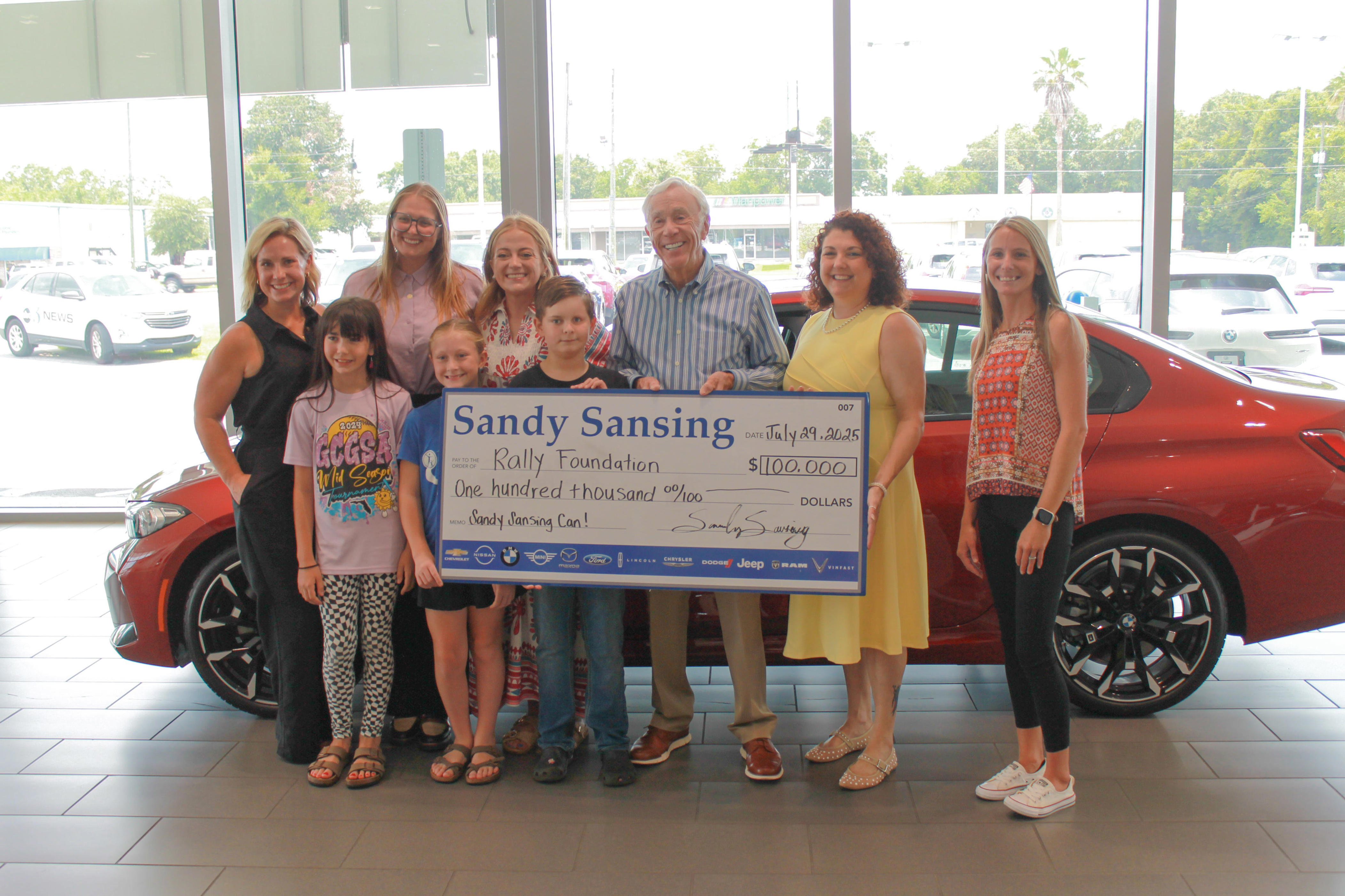 Sandy Sansing rallies $100,000 for the Rally Foundation for Childhood ...