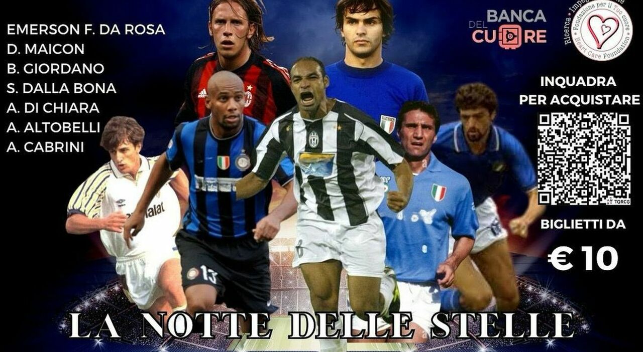 La Notte delle Stelle 2025 a Roseto: leggende del calcio e beneficenza ...