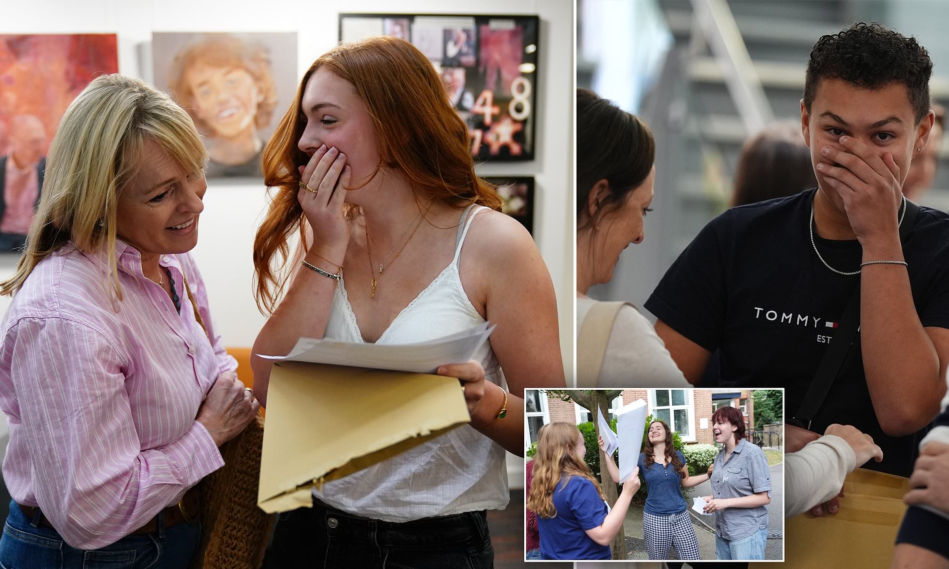 One in five GCSE pupils get top marks as pupils celebrate exam results ...