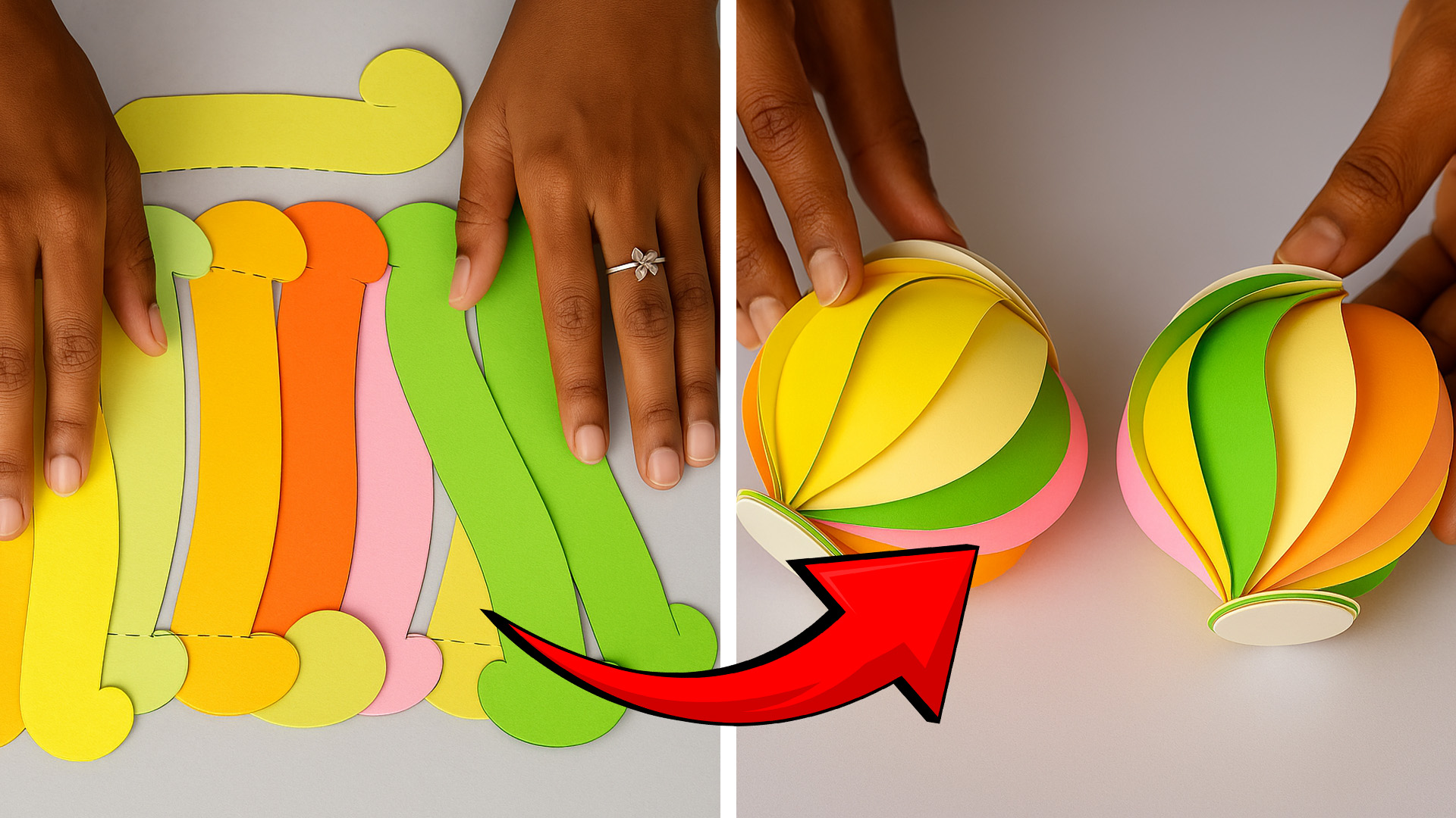 DIY Paper Lantern Rainbow Lantern