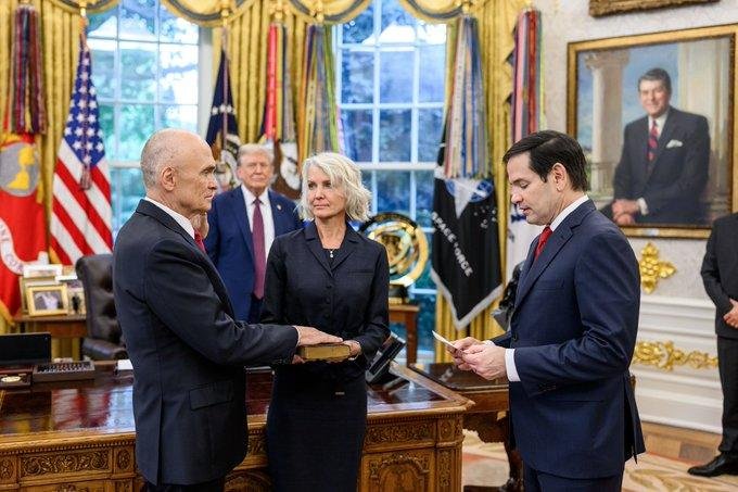 Andrew Puzder sworn in as European Union ambassador