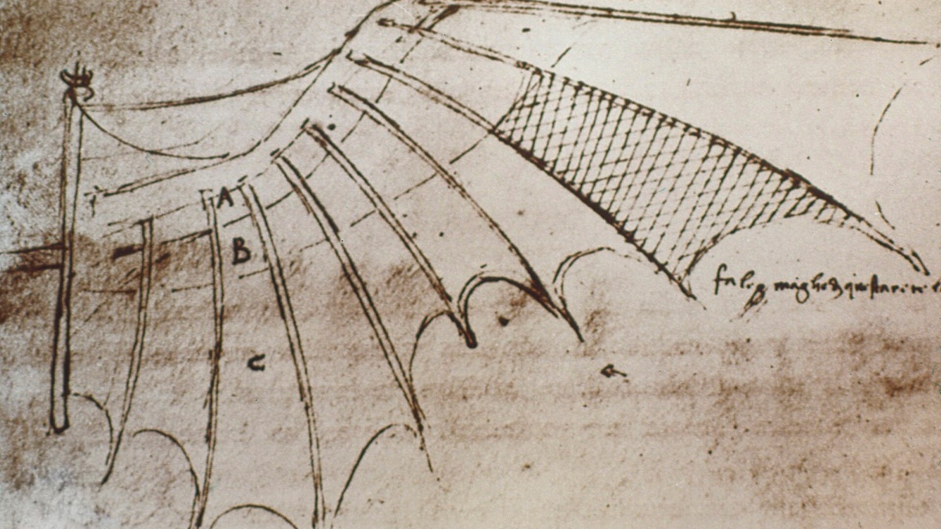 Leonardo da Vincis Flugmaschine nach 500 Jahre alter Zeichnung nachgebaut