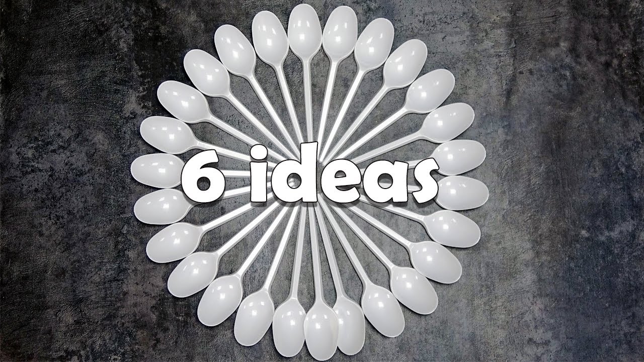 6 Clever Craft Ideas Using Plastic Spoons