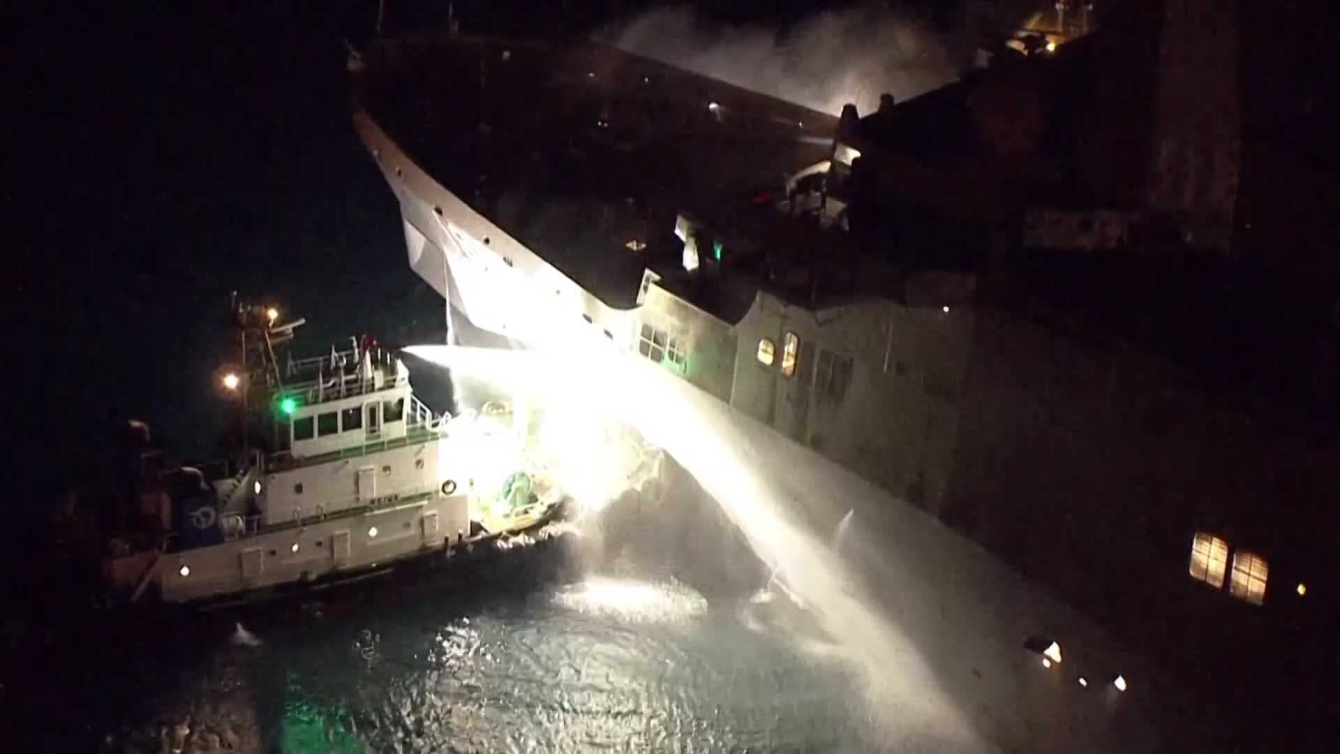 Fire breaks out on US warship off Japan, injuring two sailors