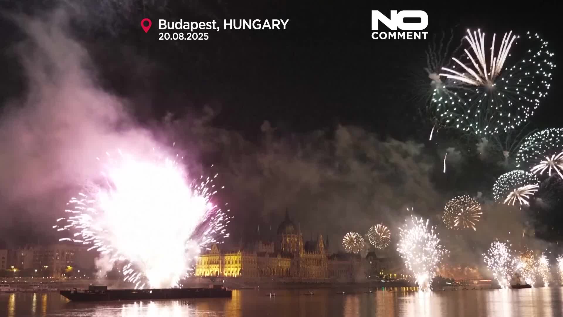 Hungary stages Europe’s largest fireworks display for national holiday