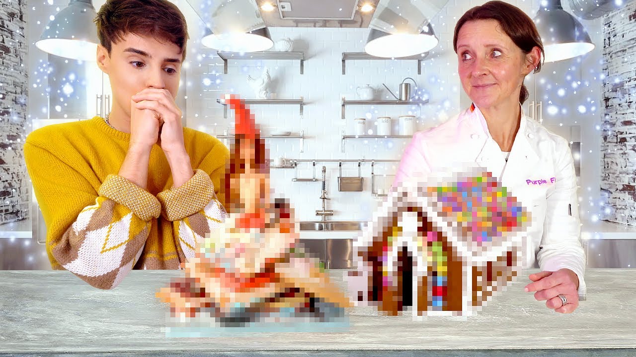 Building a holiday gingerbread house against pastry chefs