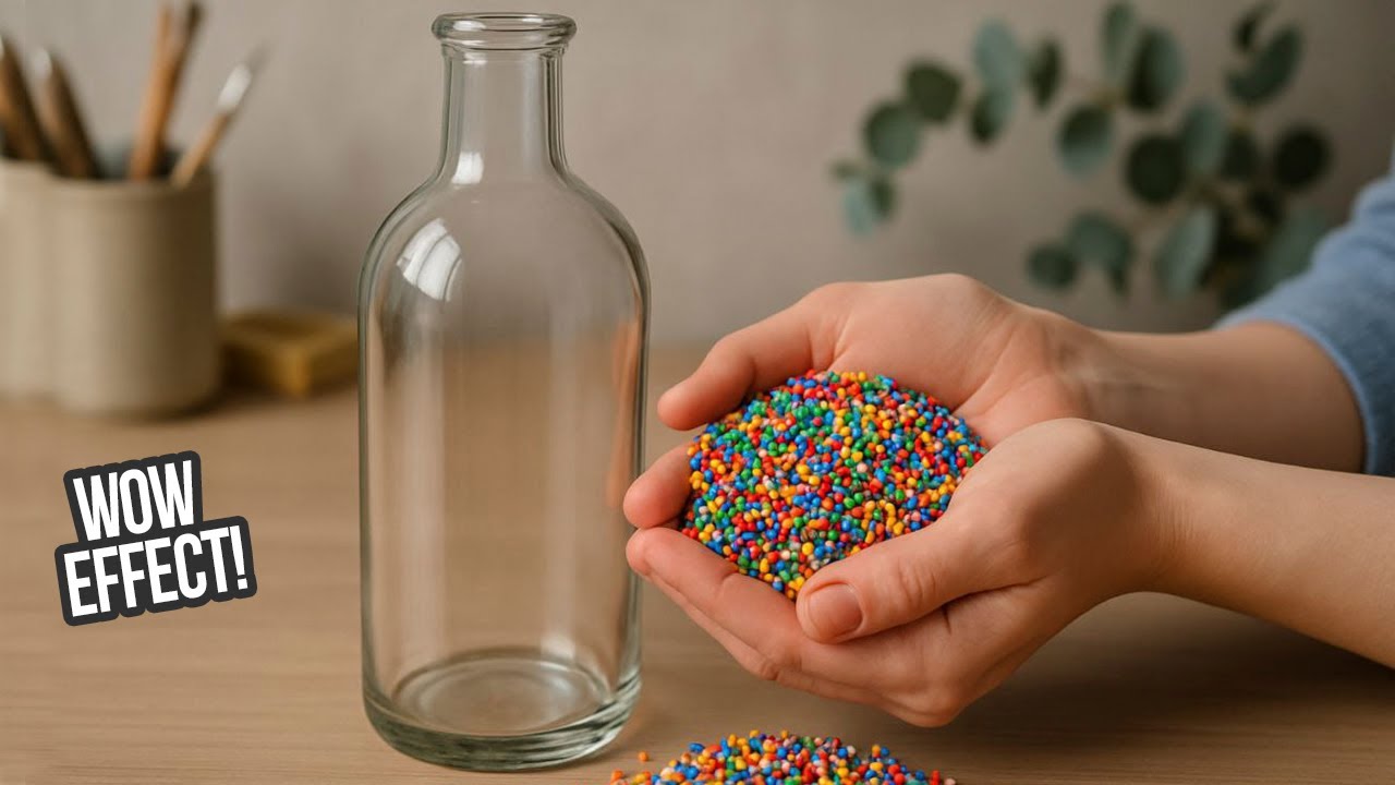 Bottle and Seed Beads Craft Result That Will Amaze You