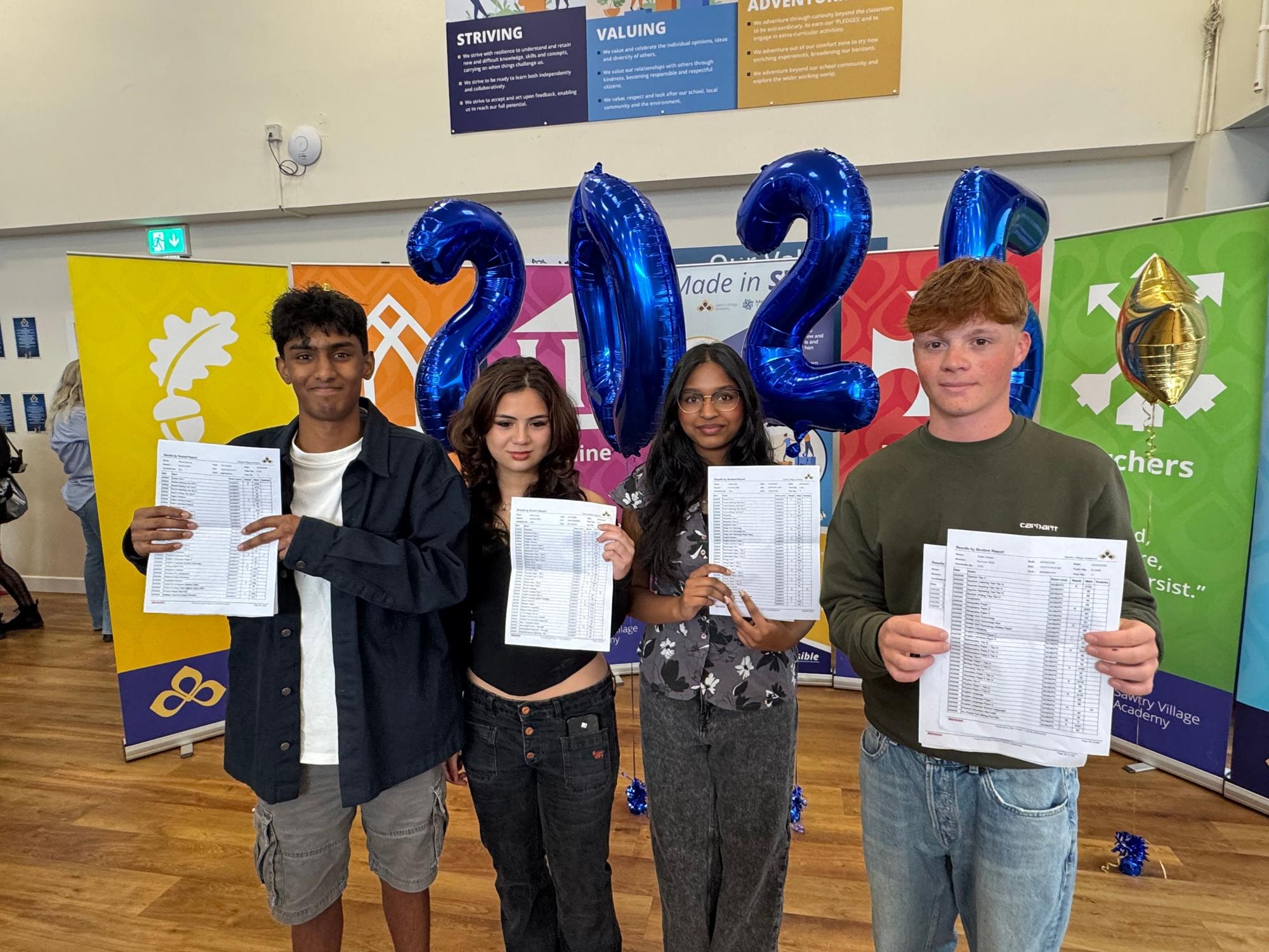 Year 11 students at Sawtry Village Academy receive excellent GCSE results