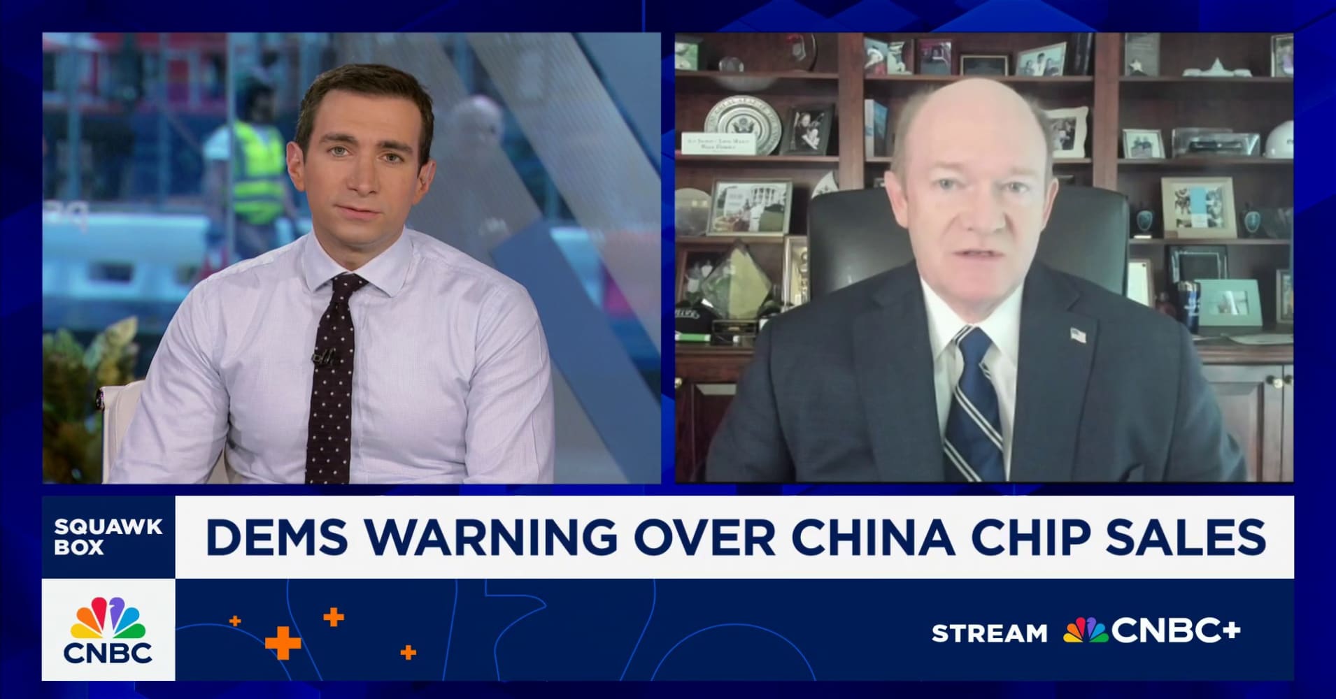 Sen. Chris Coons on China chip sales, U.S. government stake in Intel ...