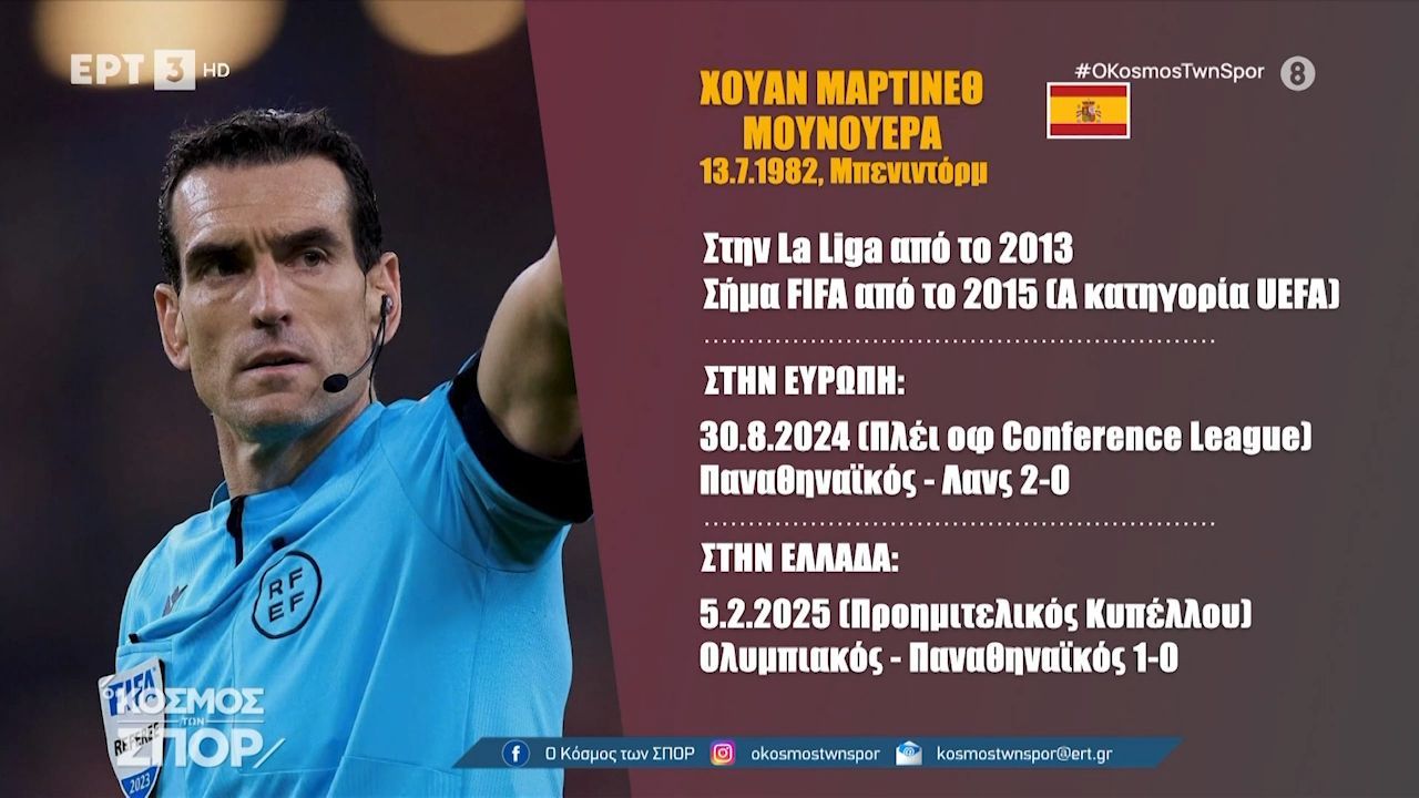 Παναθηναϊκος - Σαμσουνσπόρ | Το προφίλ του διαιτητή της αναμέτρησης