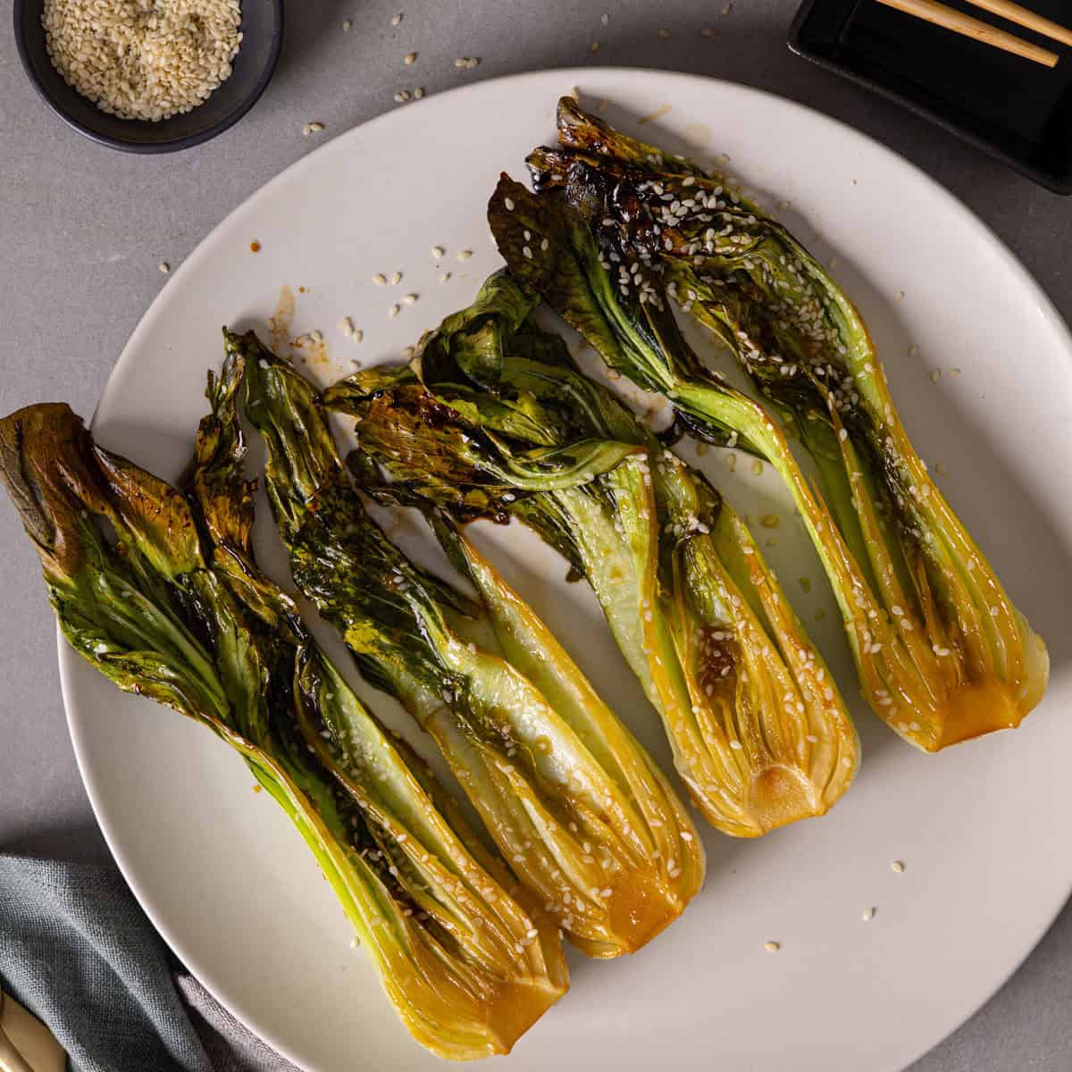 Roasted bok choy