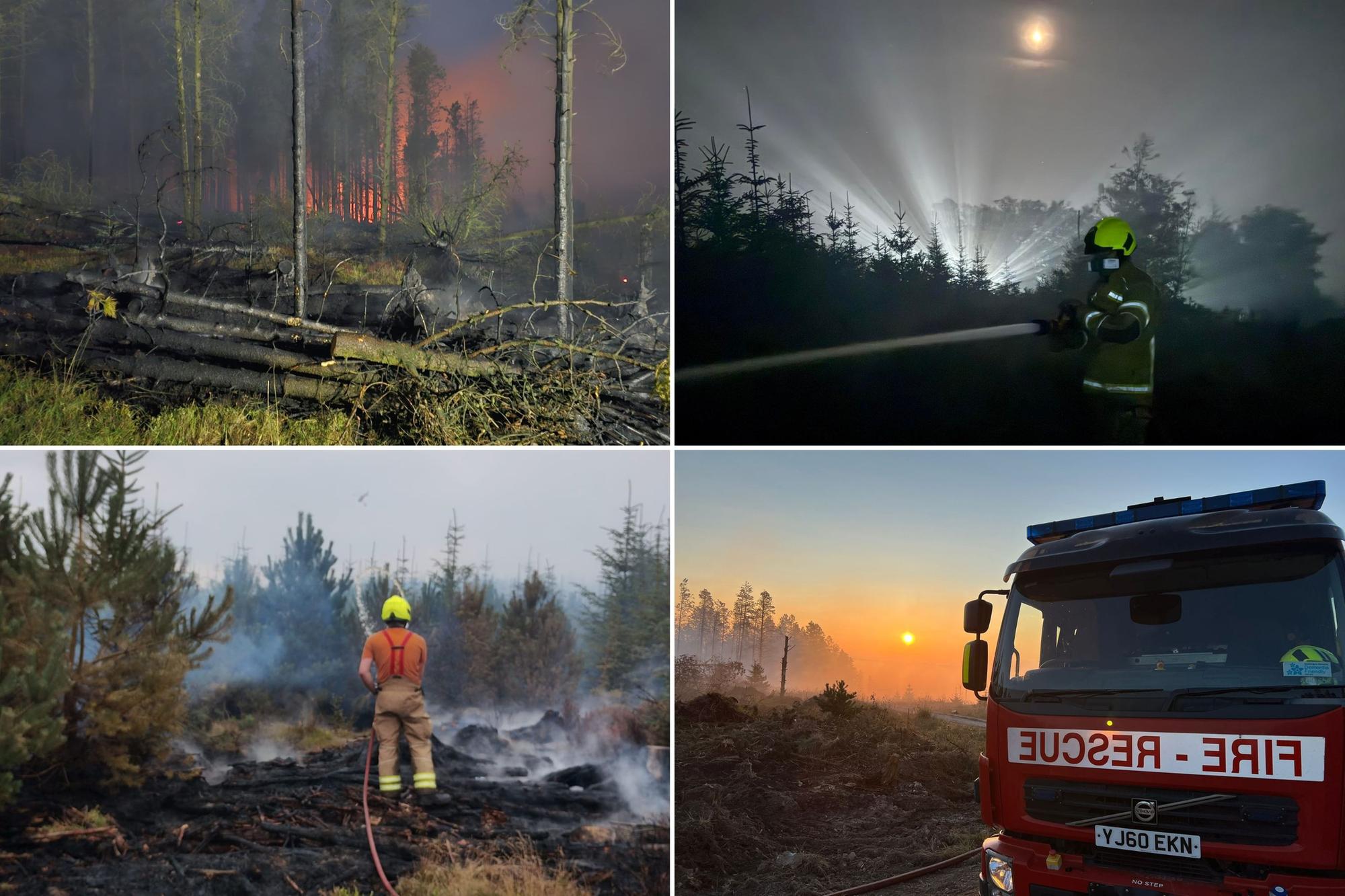 IN PICTURES: Desolate images of Langdale Moor fire which could blaze ...